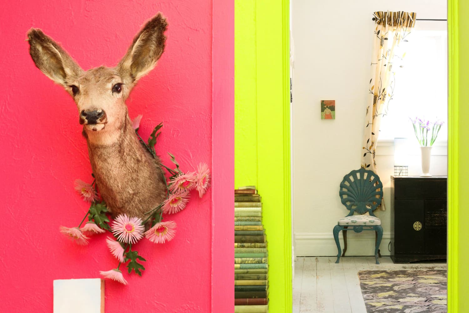 House Tour: Neon Colors in a Vintage Eclectic House | Apartment Therapy