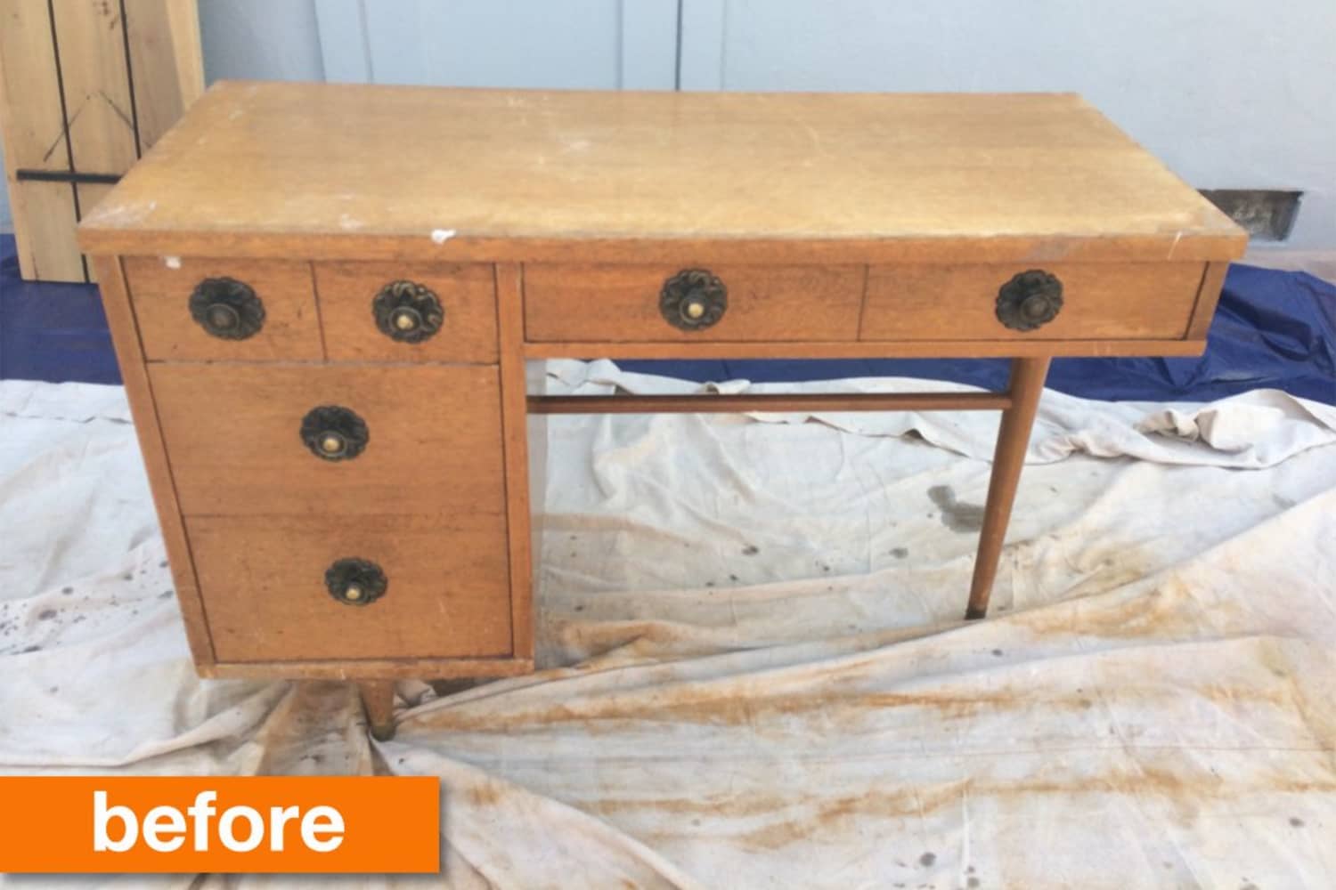 Before & After: Sabrina’s From Damaged to Daring Modern Desk Makeover ...