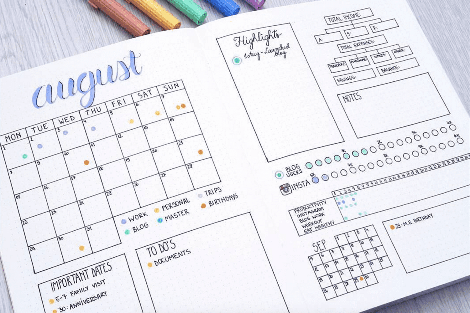 11 Inspiring Bullet Journal Budget Trackers | Apartment Therapy