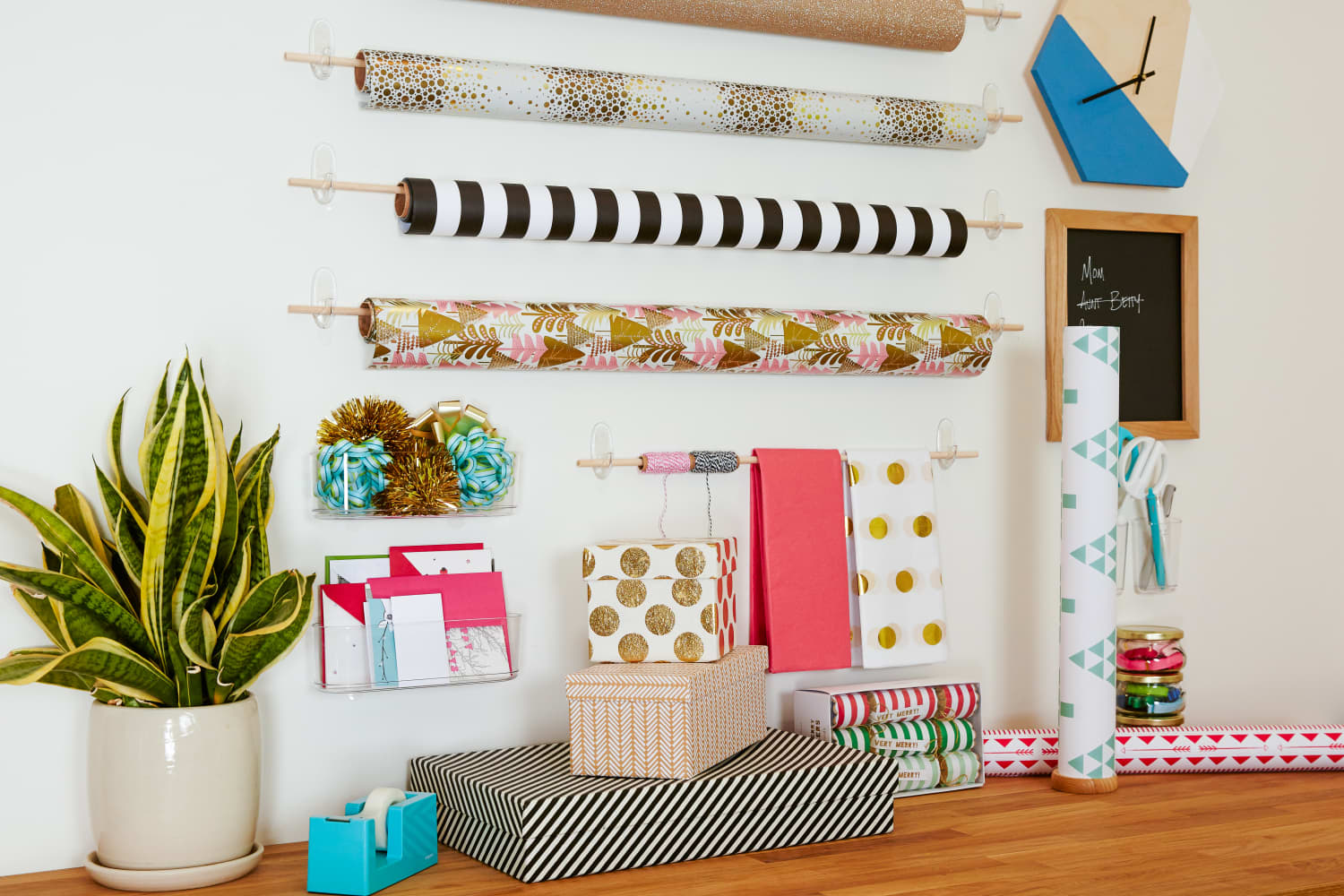Make a Festive (and Functional) Gift Wrapping Station | Apartment Therapy
