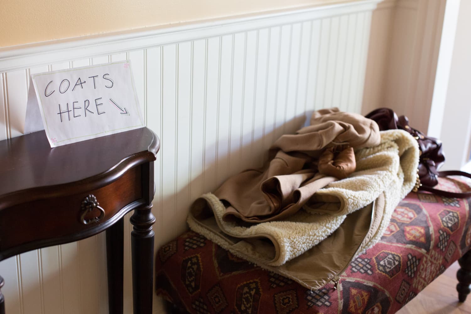 Where to Put Coats and Bags When You're Having a Big Party in a Small ...