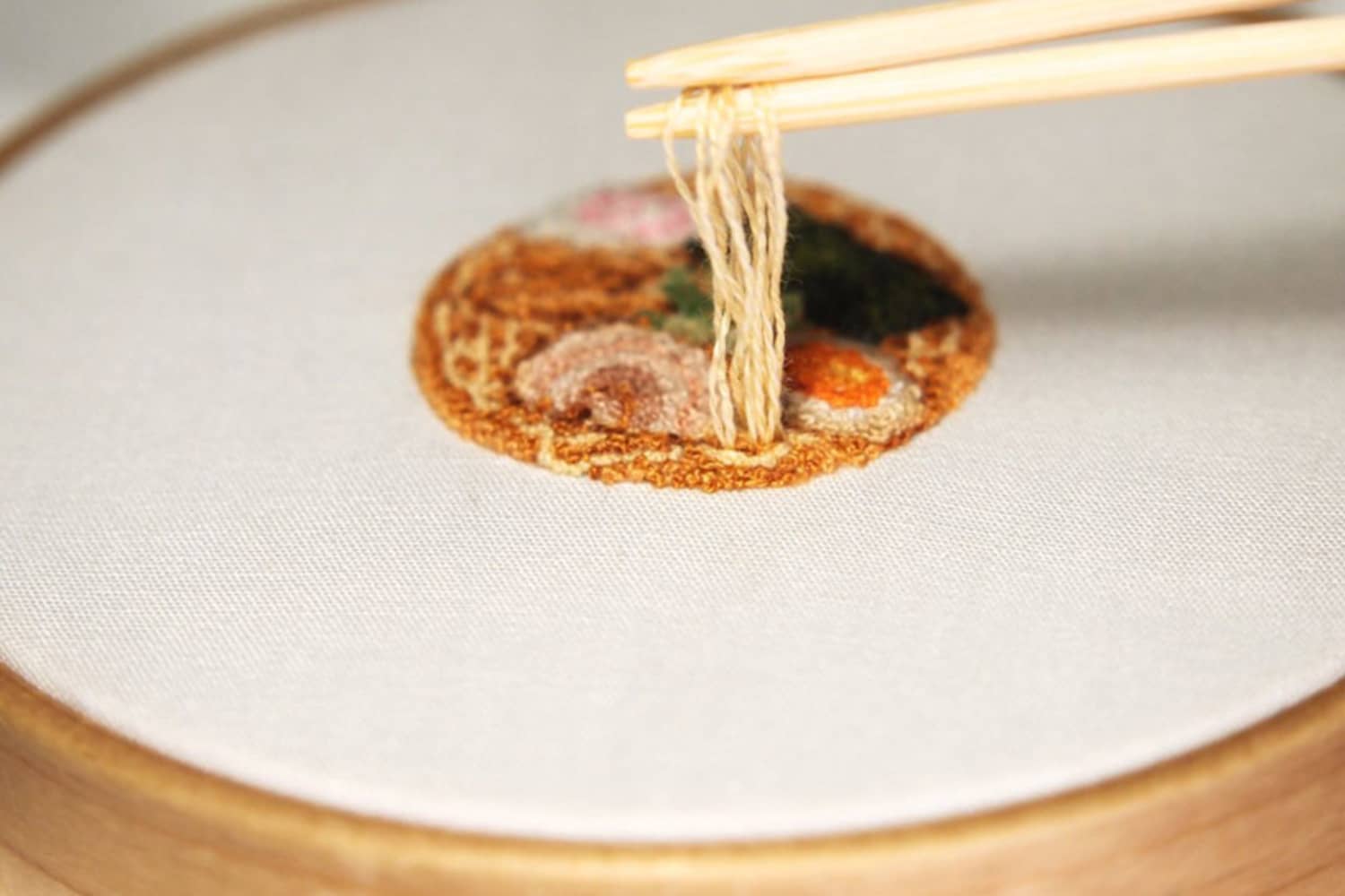 This Artist Creates Life-Like Embroidered Food | Apartment Therapy