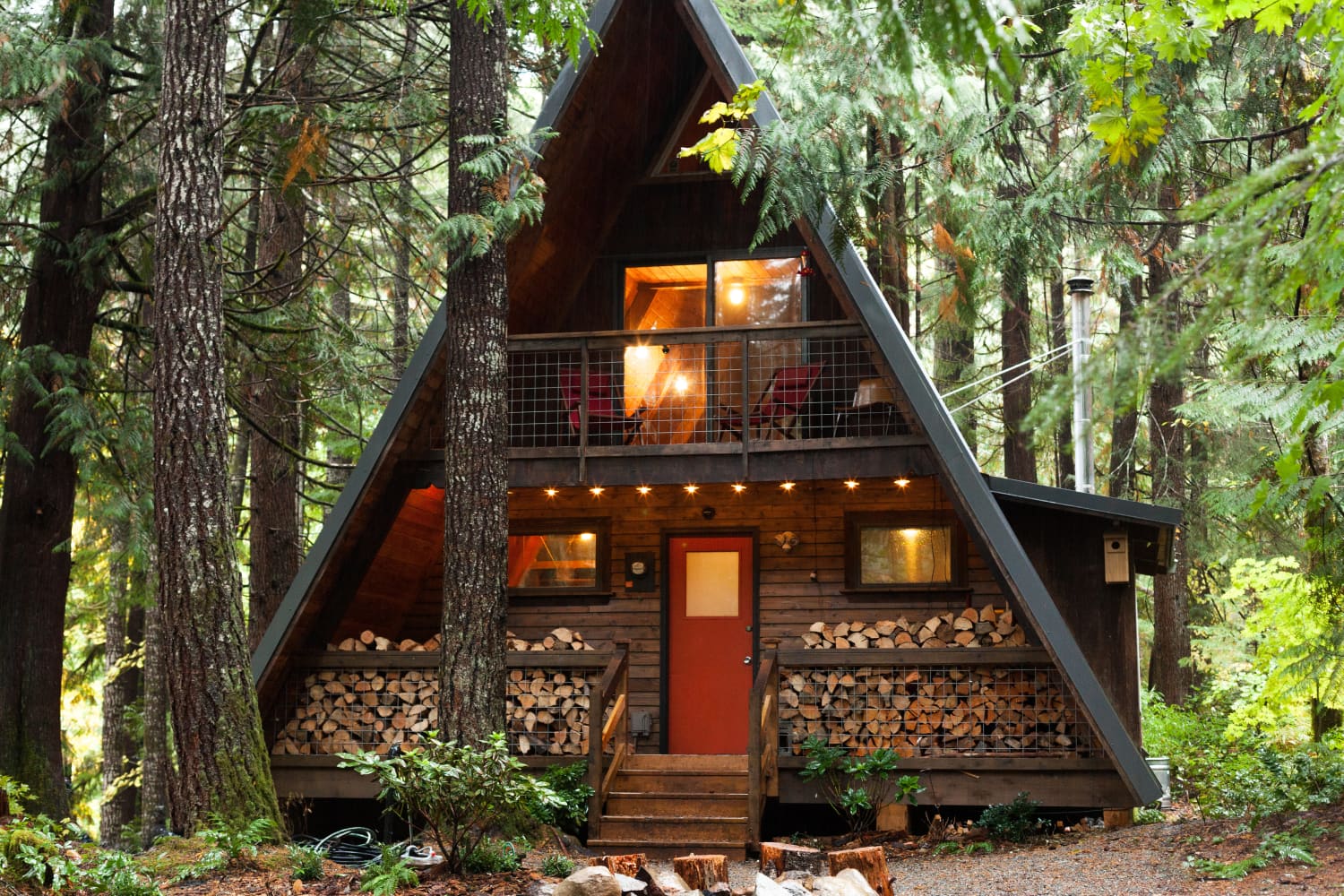 A Dreamy A-Frame Cabin Near Mount Rainier | Apartment Therapy