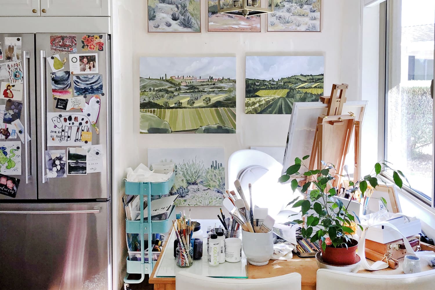 Tour a Phoenix Home With a Kitchen Art Studio | Apartment Therapy