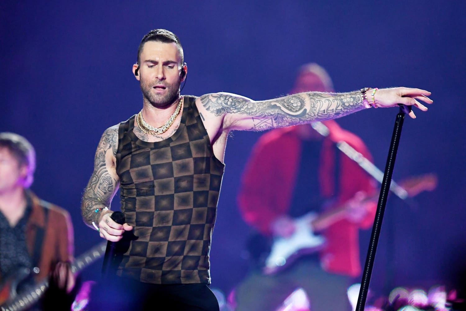 Twitter Adam Levine Super Bowl Tank Pillow | Apartment Therapy