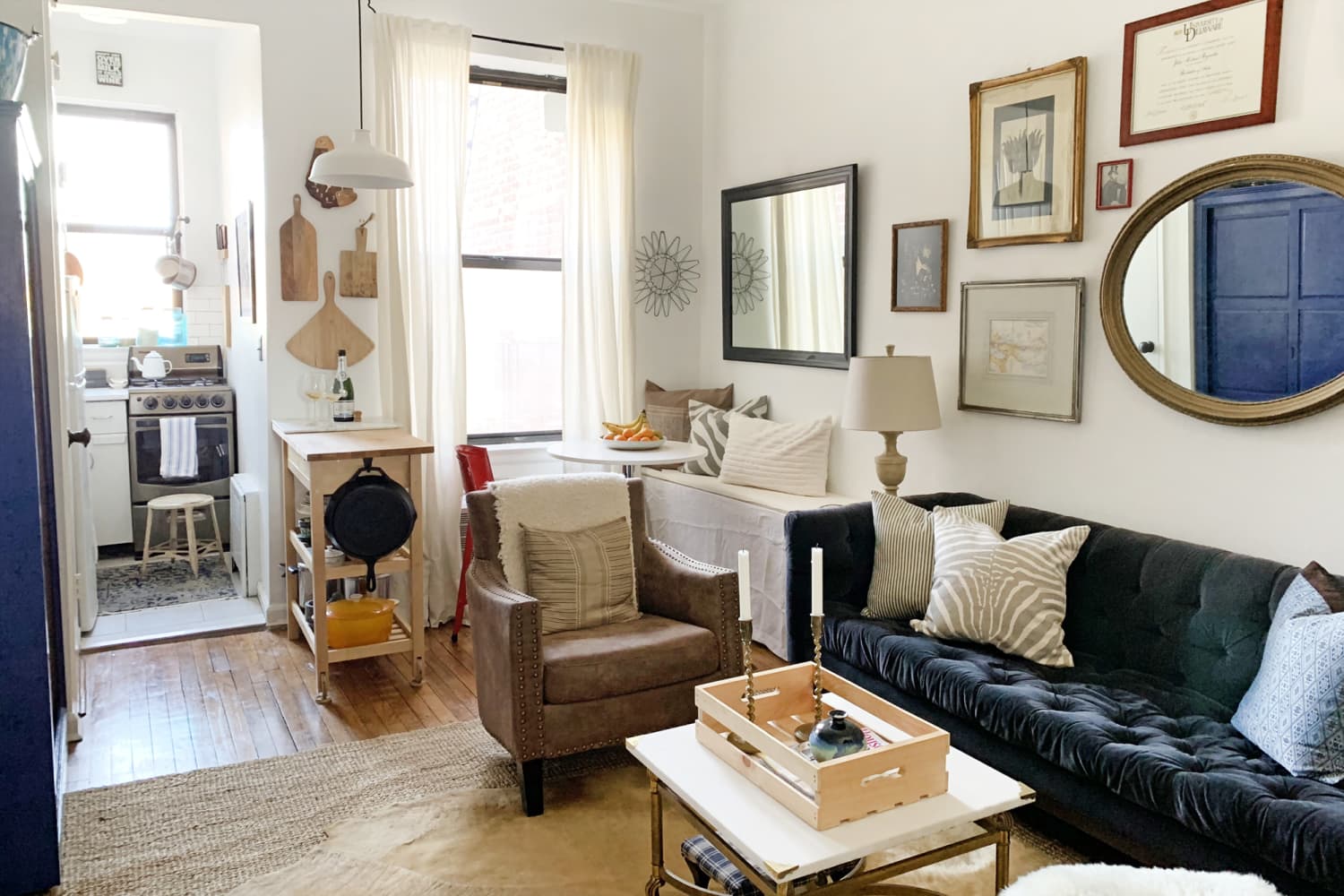 Small Modern Farmhouse Style NYC Rental Apartment | Apartment Therapy