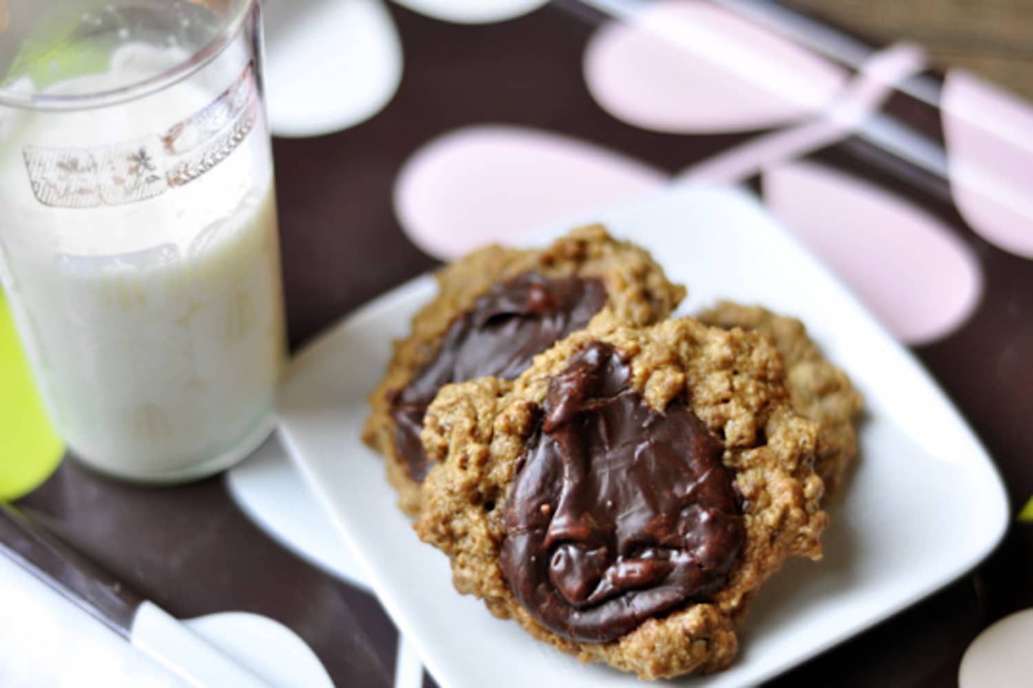 Recipe: Peanut Butter & Fudge Oatmeal Cookies | The Kitchn
