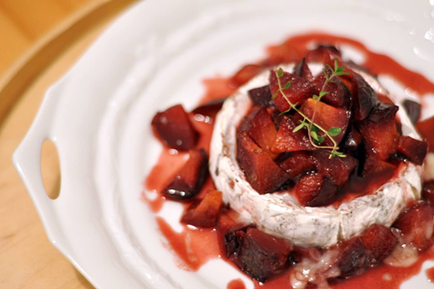 Appetizer Recipe: Brie with Roasted Cinnamon Plums | The Kitchn