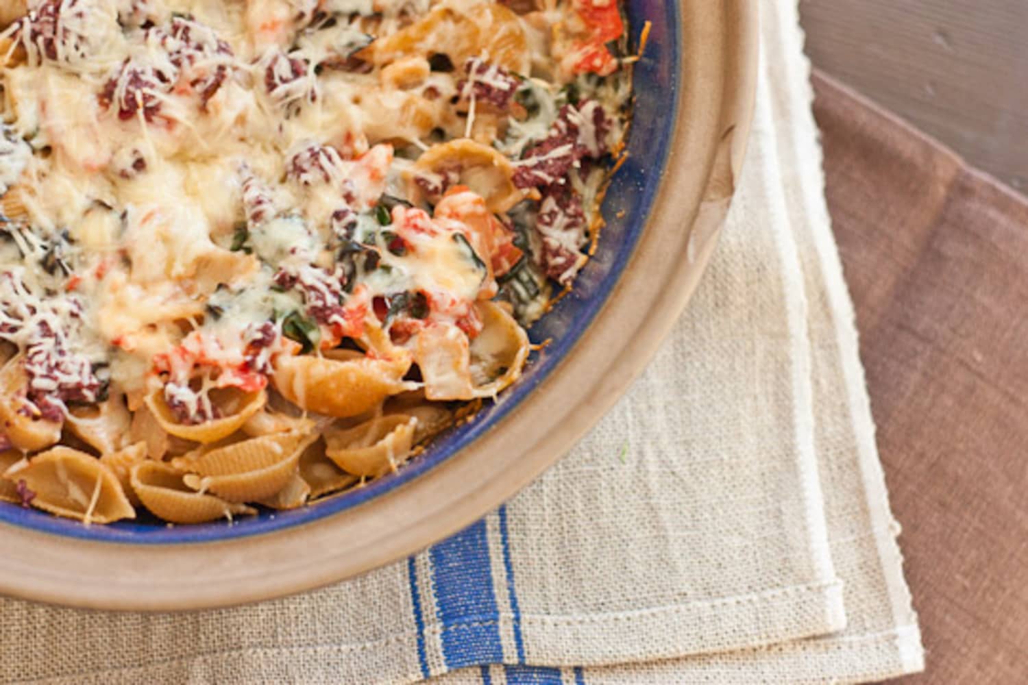 Recipe: Goat Cheese and Swiss Chard Pasta Casserole | The Kitchn