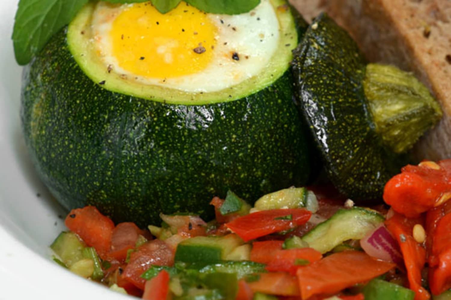 Recipe: Eight-Ball Zucchini With Eggs Baked Inside | The Kitchn