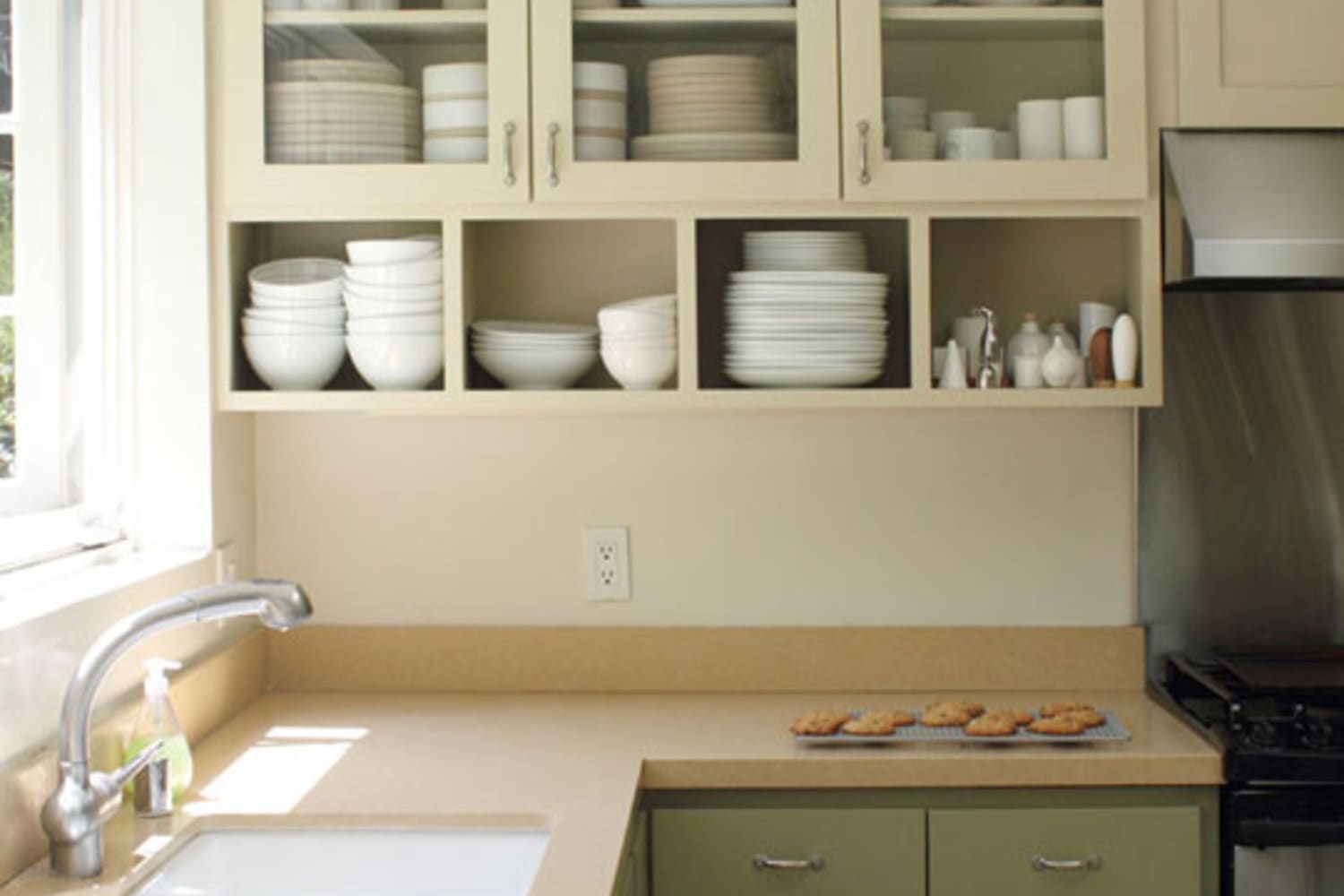 An Open Shelving Twist: Cabinet Cubbies | The Kitchn