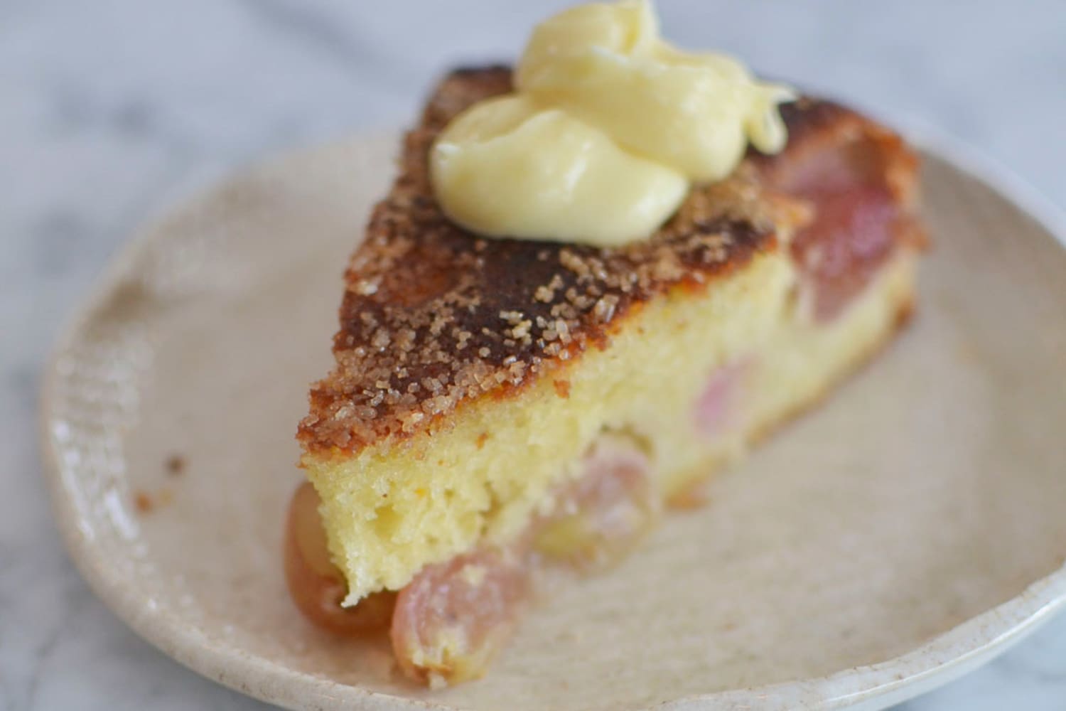 Recipe: Fresh Grape Cake with Luscious Lemon Sauce | The Kitchn