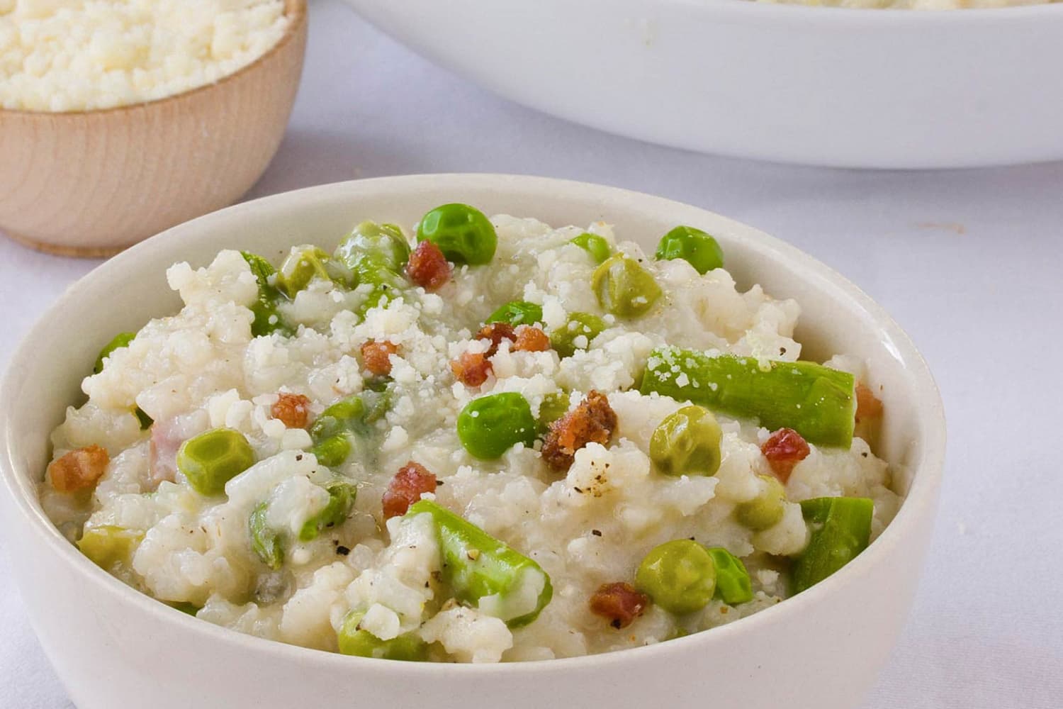 Spring Recipe: Baked Risotto with Peas, Asparagus & Pancetta | The Kitchn