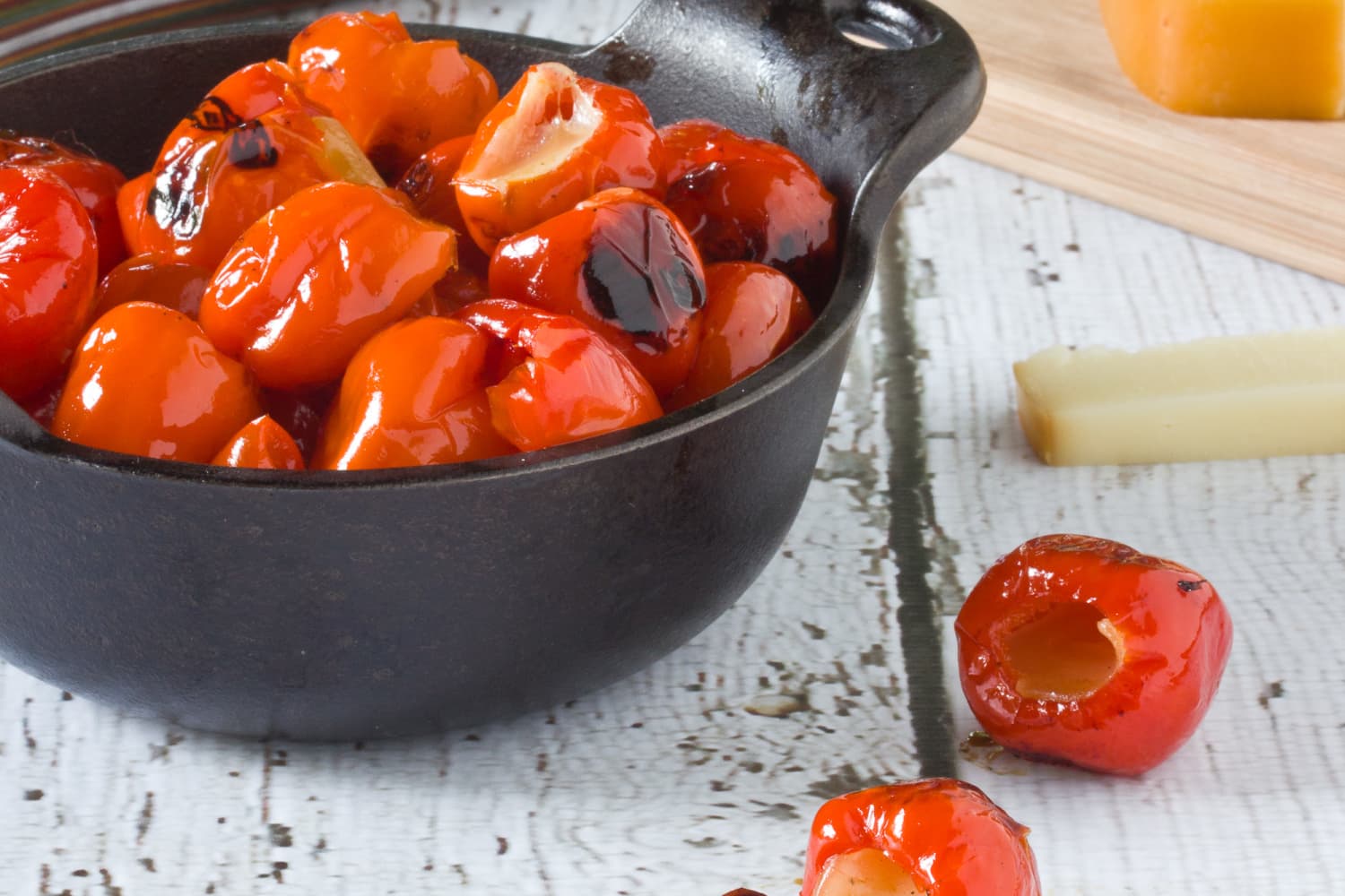 Easy Entertaining Recipe: Grilled Peppadews with Smoked Mozzarella ...