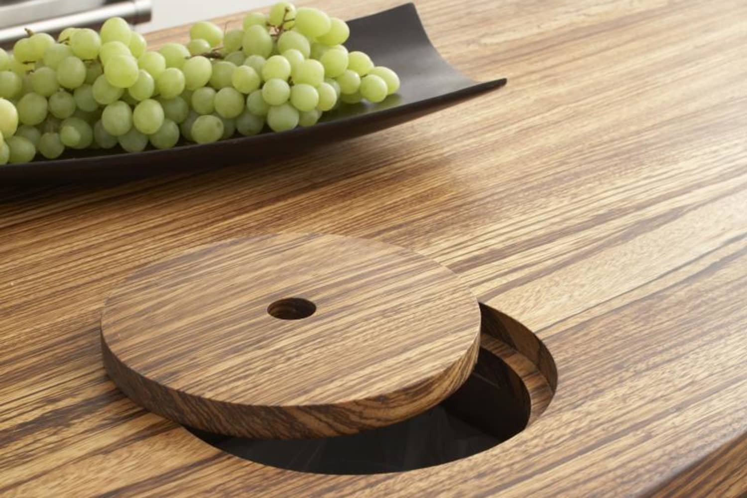 Look! Trash Chutes in the Countertop | The Kitchn