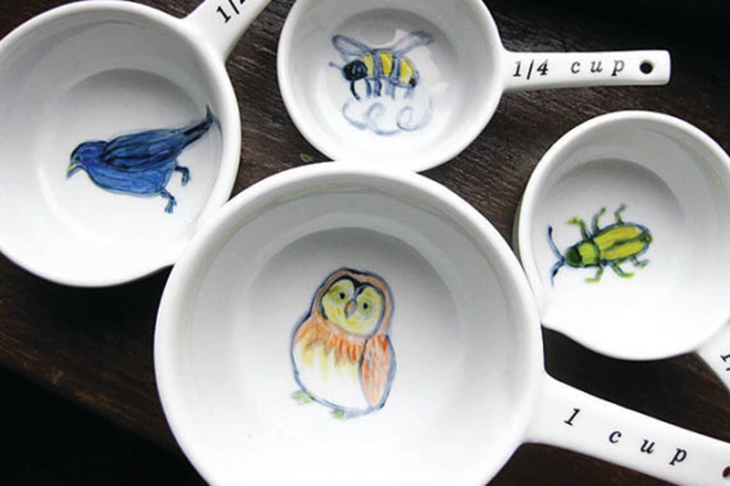 7 Doors Studio: Hand-Painted Ceramic Measuring Spoons & Cups | The Kitchn