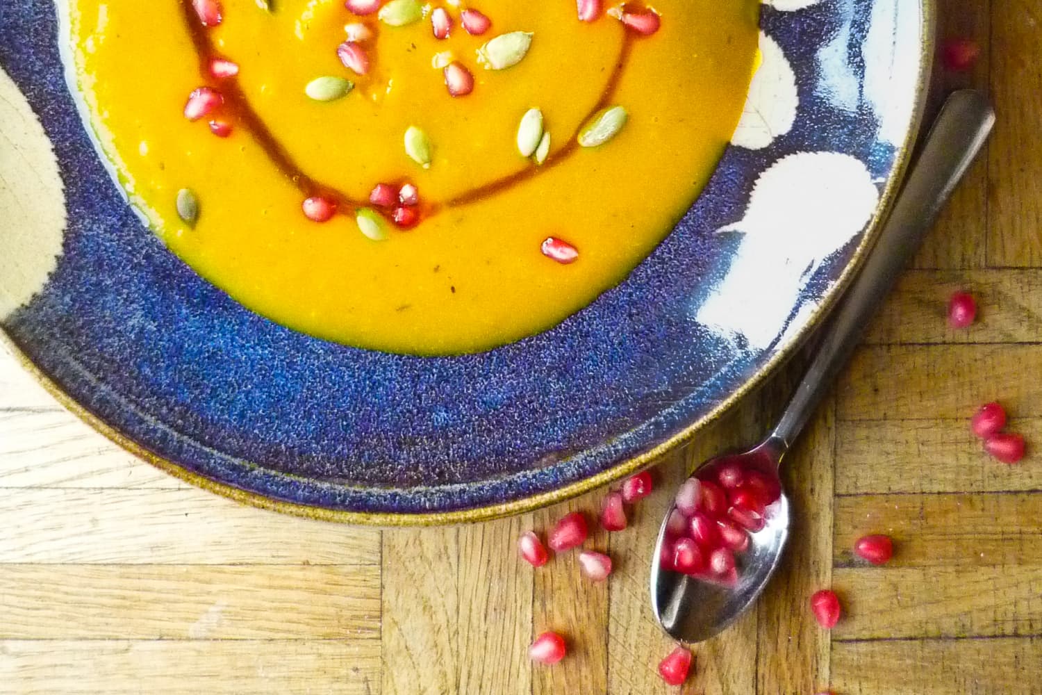 Sukkot Recipe: Kabocha Squash Soup with Pomegranate and Pepitas | The ...