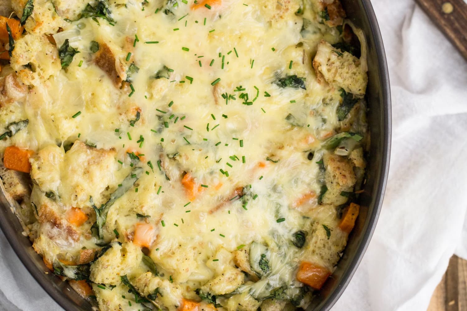 Recipe: Sweet Potato & Spinach Breakfast Strata | The Kitchn