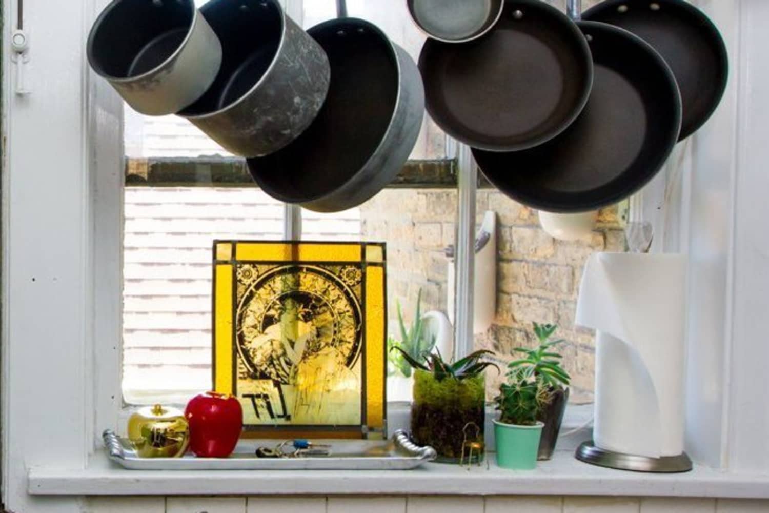 Making It Work: Hanging Pots and Pans in Front of a Window | The Kitchn