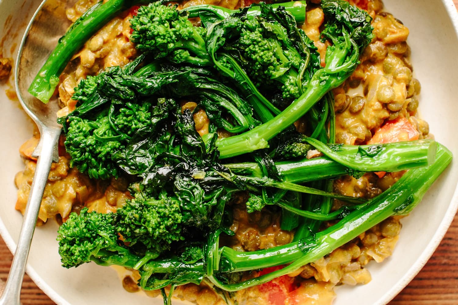Recipe: Tomato-Braised Lentils with Broccoli Rabe | The Kitchn