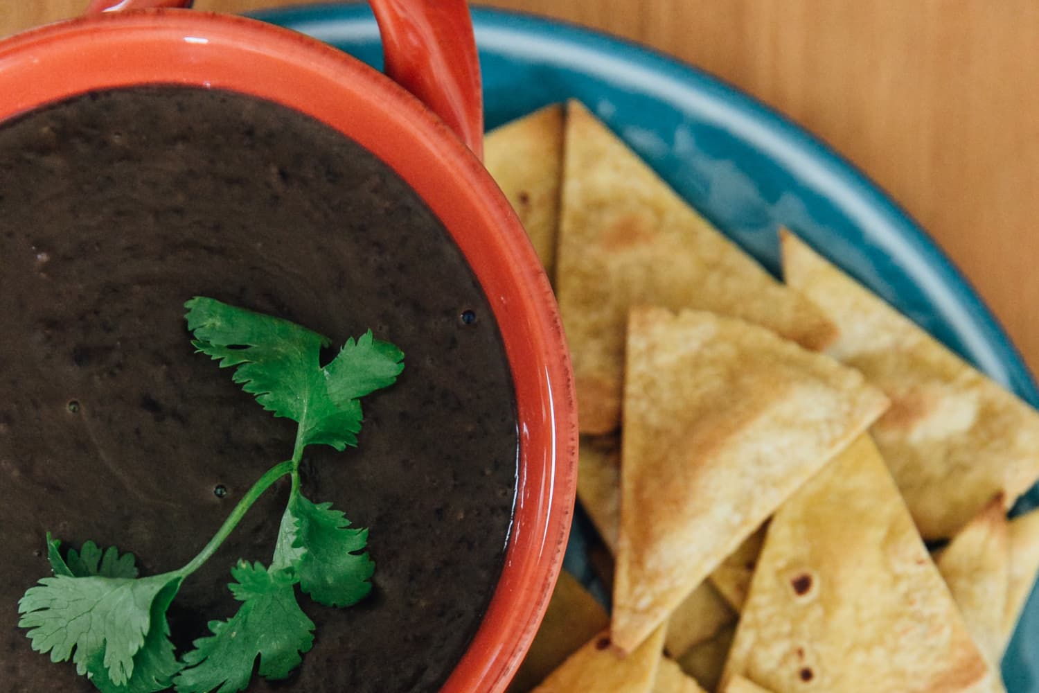 Recipe: Spicy Chipotle Bean Dip with Baked Tortilla Chips | The Kitchn