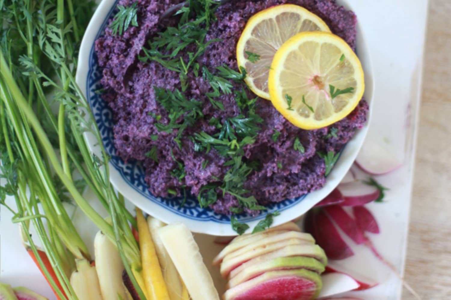 Recipe: Purple Cauliflower Hummus | The Kitchn