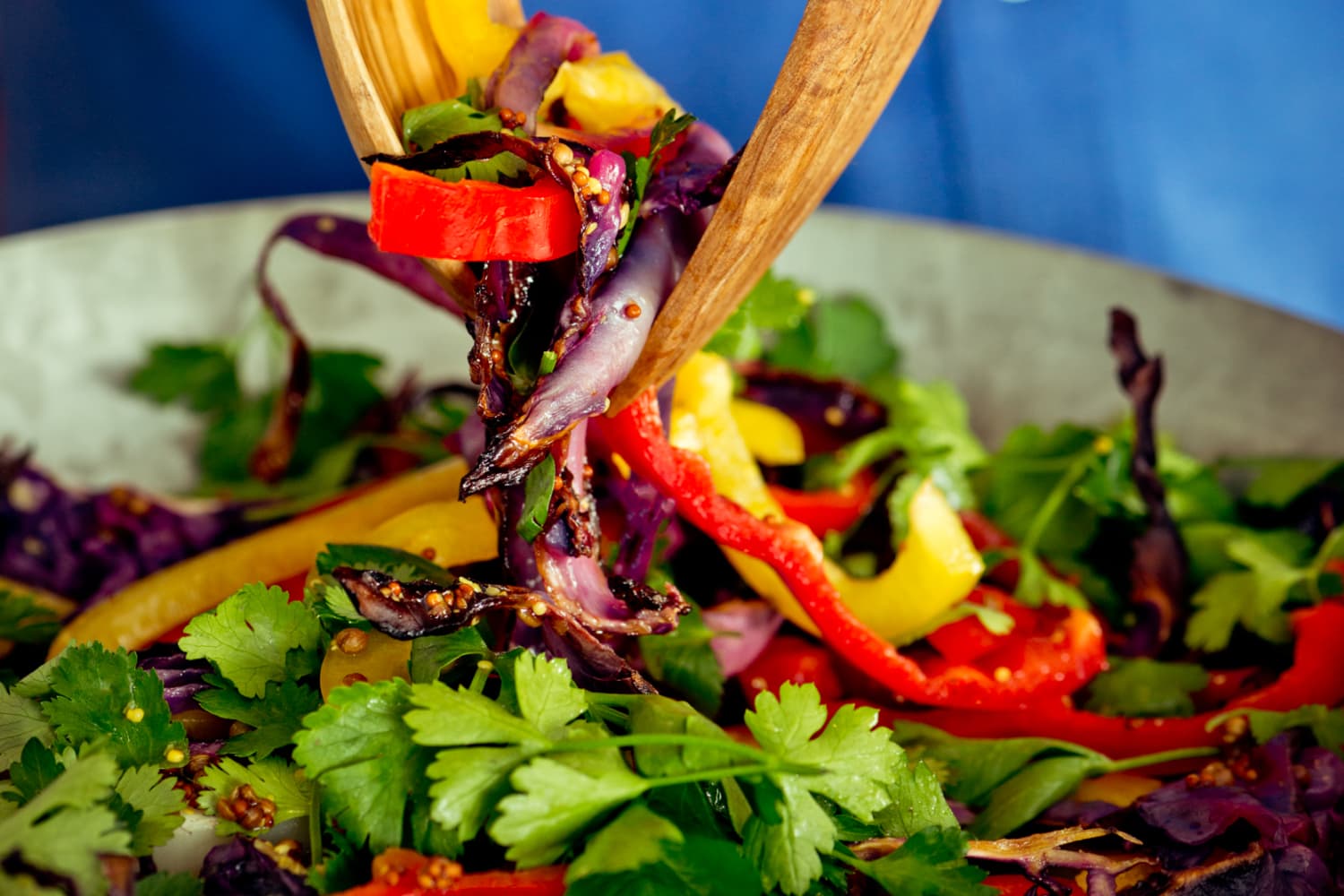 Recipe: Roasted Red Cabbage and Rainbow Pepper Slaw | The Kitchn