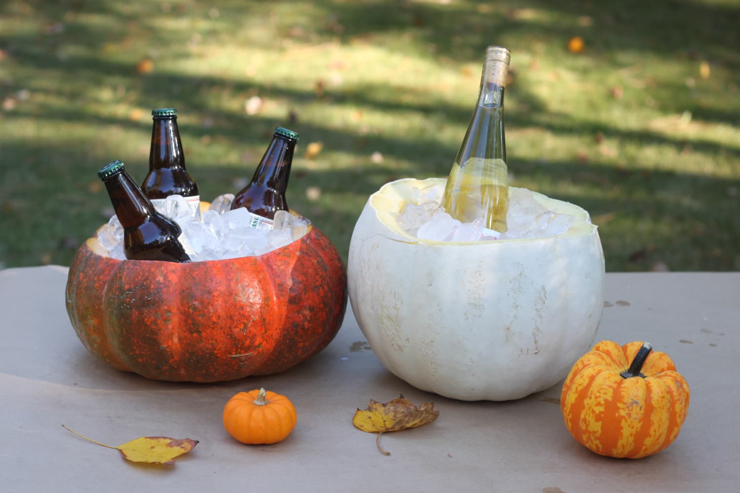 Turn a Pumpkin into a Halloween Ice Bucket | The Kitchn
