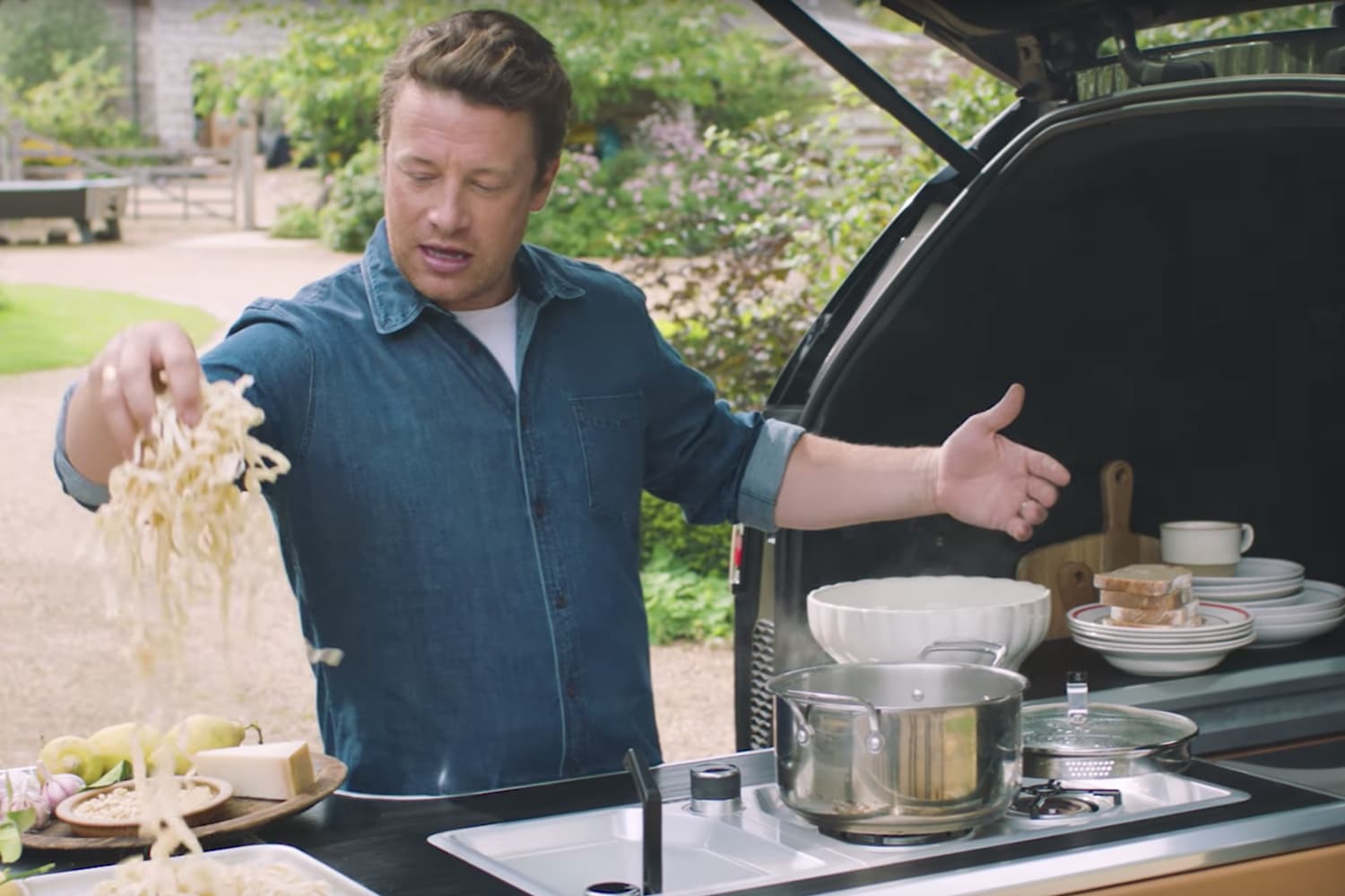 Jamie Oliver Created a Kitchen in His Car | The Kitchn