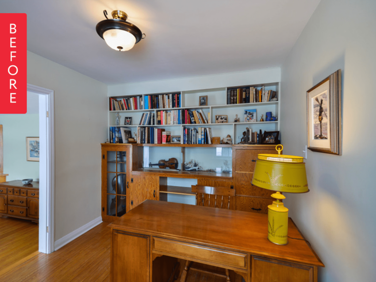Before & After: Outdated Home Office Turned Inspiring Modern Workspace ...