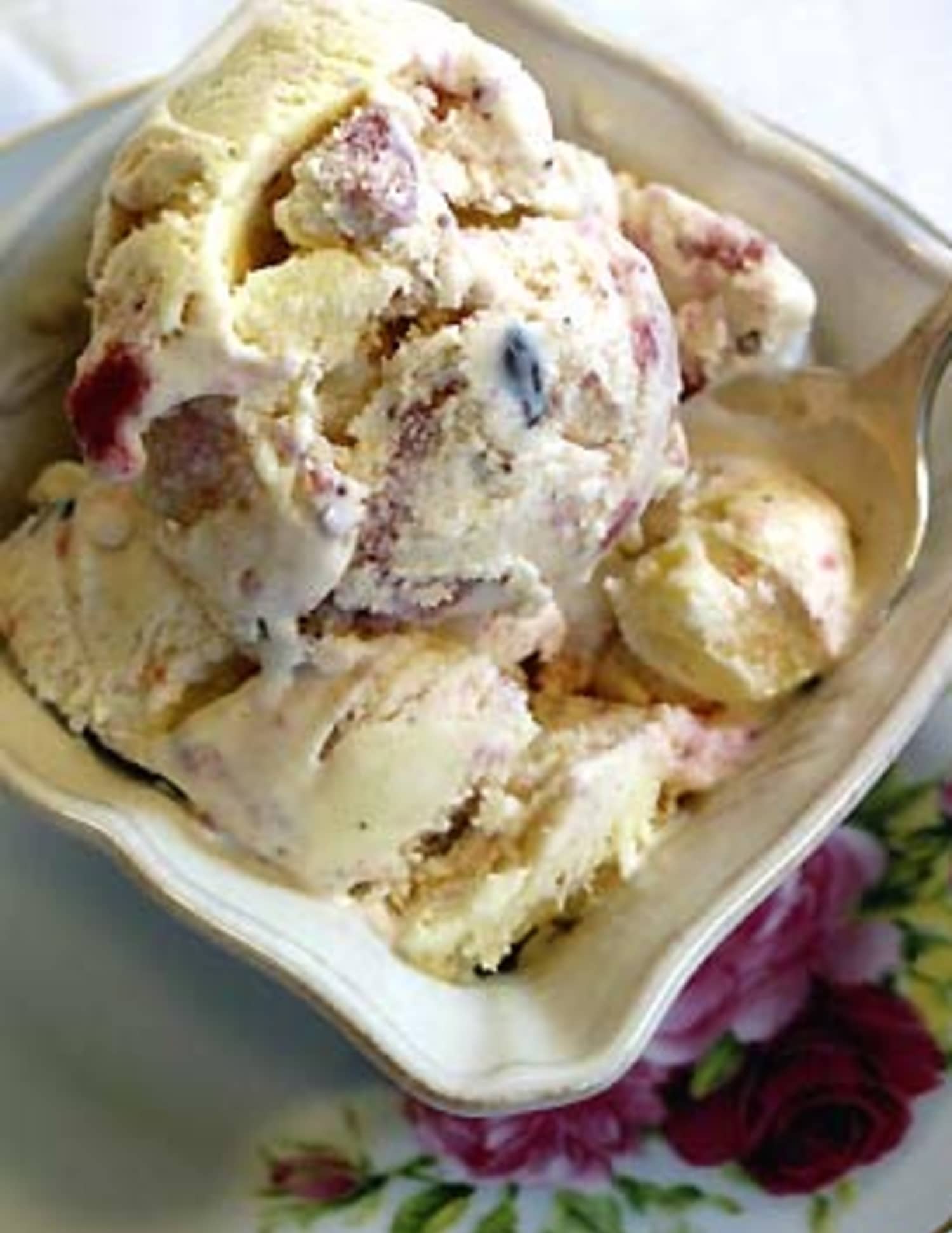 Recipe: Strawberry Ice Cream with Cacao Nibs | Kitchn