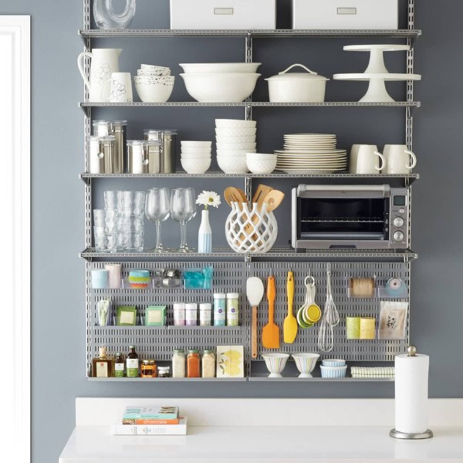 Platinum elfa utility Kitchen Shelving from The Container Store | Kitchn
