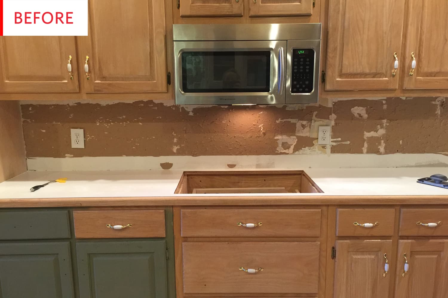 Faux Marble Epoxy Kitchen Countertops Makeover | Apartment Therapy