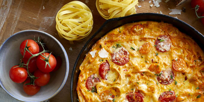 how to bake leftover pasta