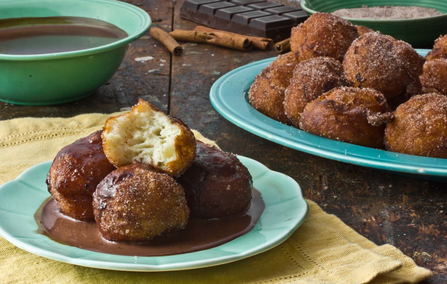 Dessert Recipe: Churros Balls With Warm Chocolate Dipping Sauce | Kitchn
