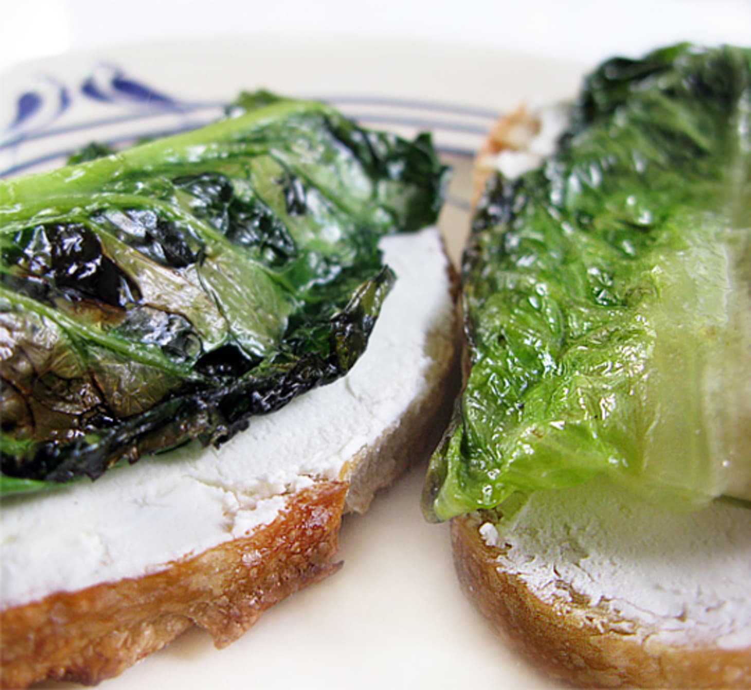 Weekend Snack: Braised Romaine Lettuce Crostinis | Kitchn