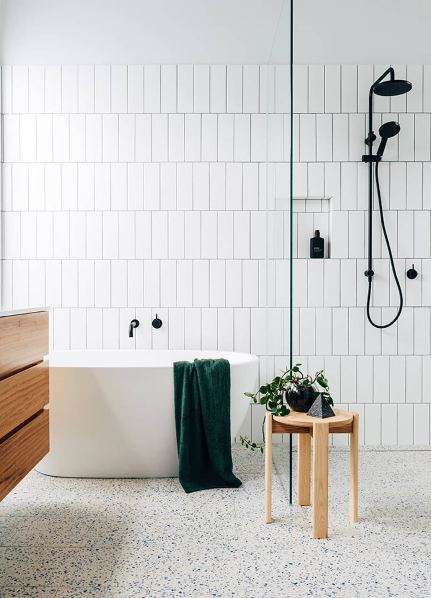 Vertical Stacked Subway Tile Installation Trend Apartment Therapy
