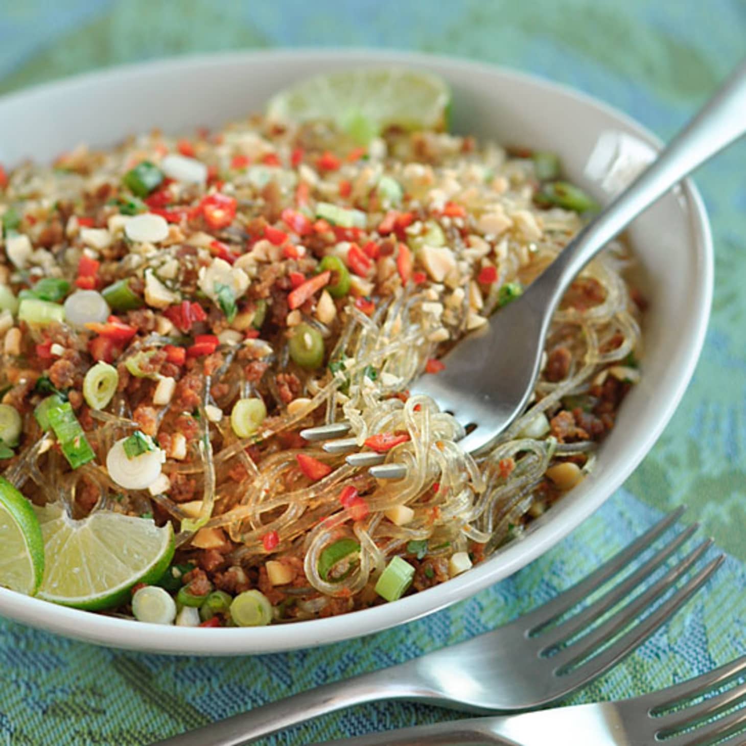 Thai Recipe: Spicy Glass Noodles with Crispy Pork (Yum Woon Sen) | Kitchn