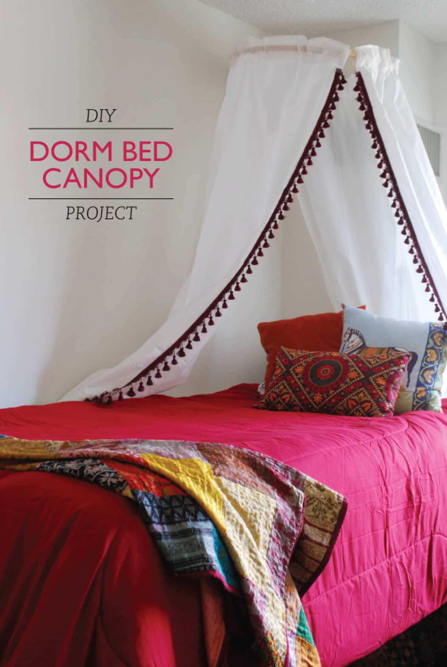 Get Laken’s Look!: DIY Dorm Bed Canopy Project | Apartment Therapy