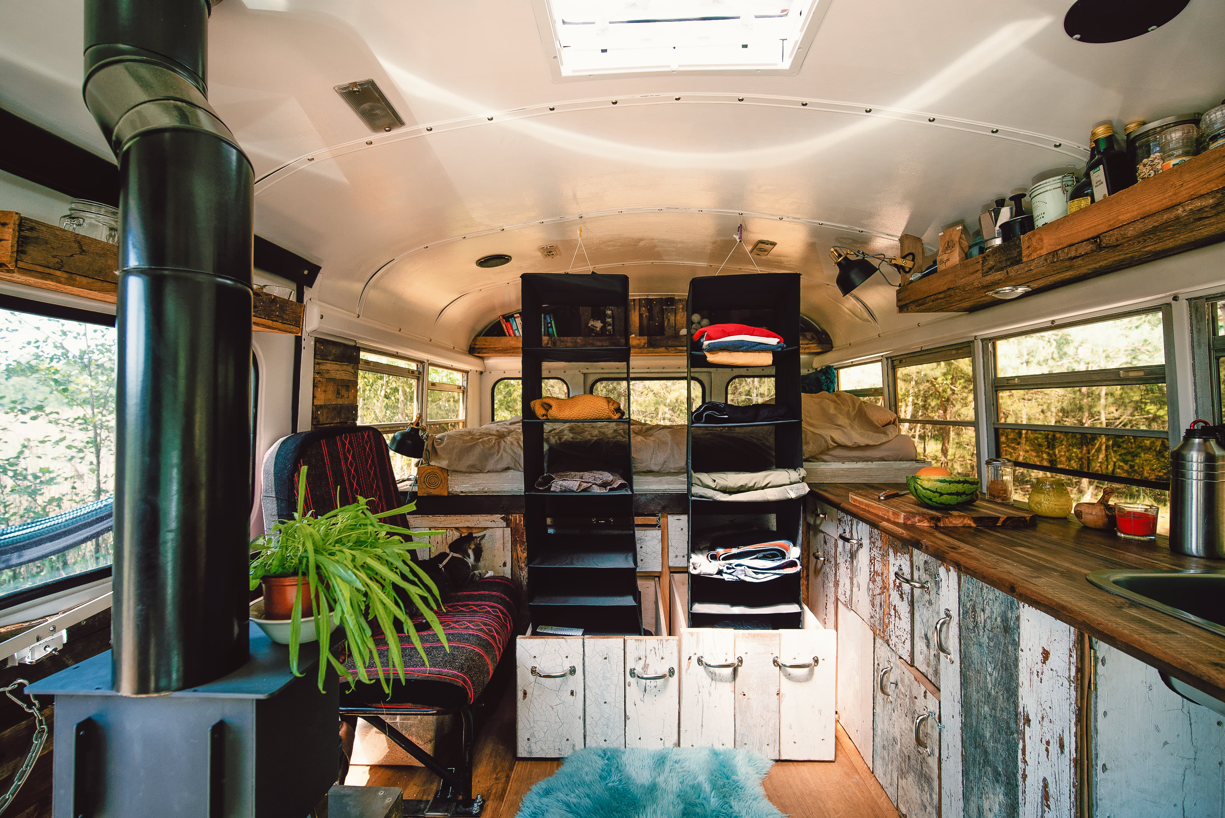 Berlin Tiny House DIY Converted School Bus Photos | Apartment Therapy