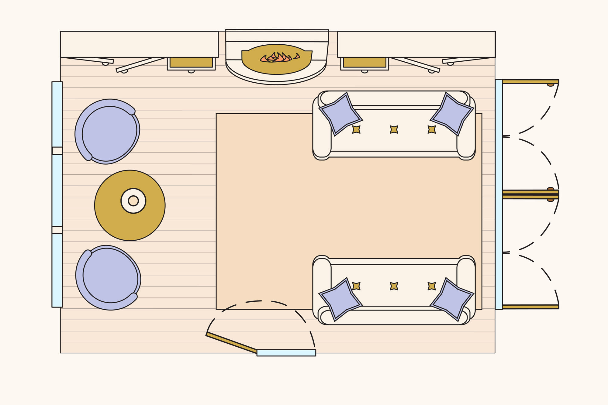 Chaise Lounge Living Room Layout Planner