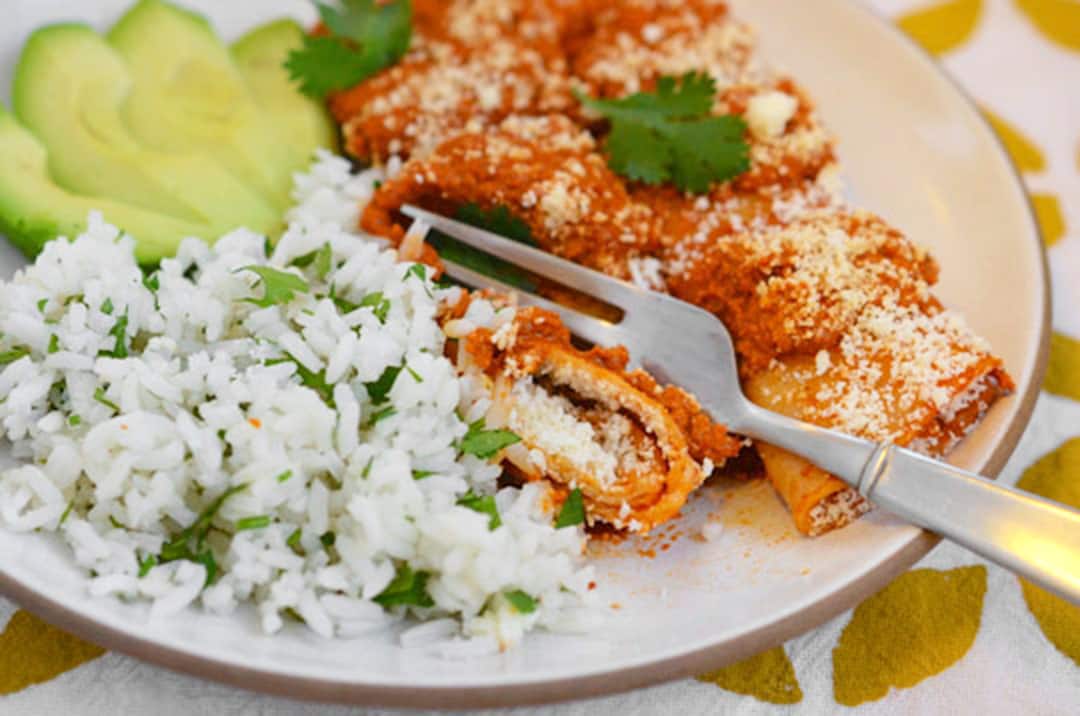 Recipe: Enchiladas de Pipián Rojo | Kitchn