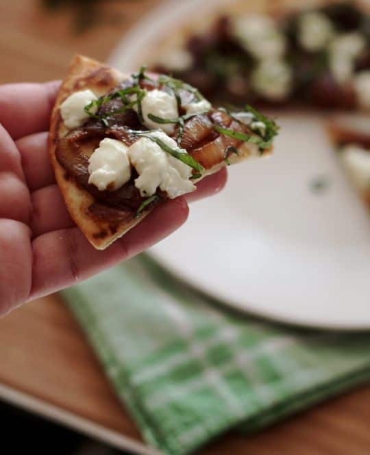 Appetizer Recipe: Flatbreads with Goat Cheese, Caramelized Onions, and ...