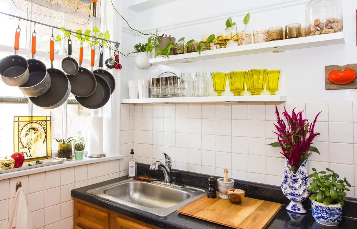 Making It Work: Hanging Pots and Pans in Front of a Window | Kitchn