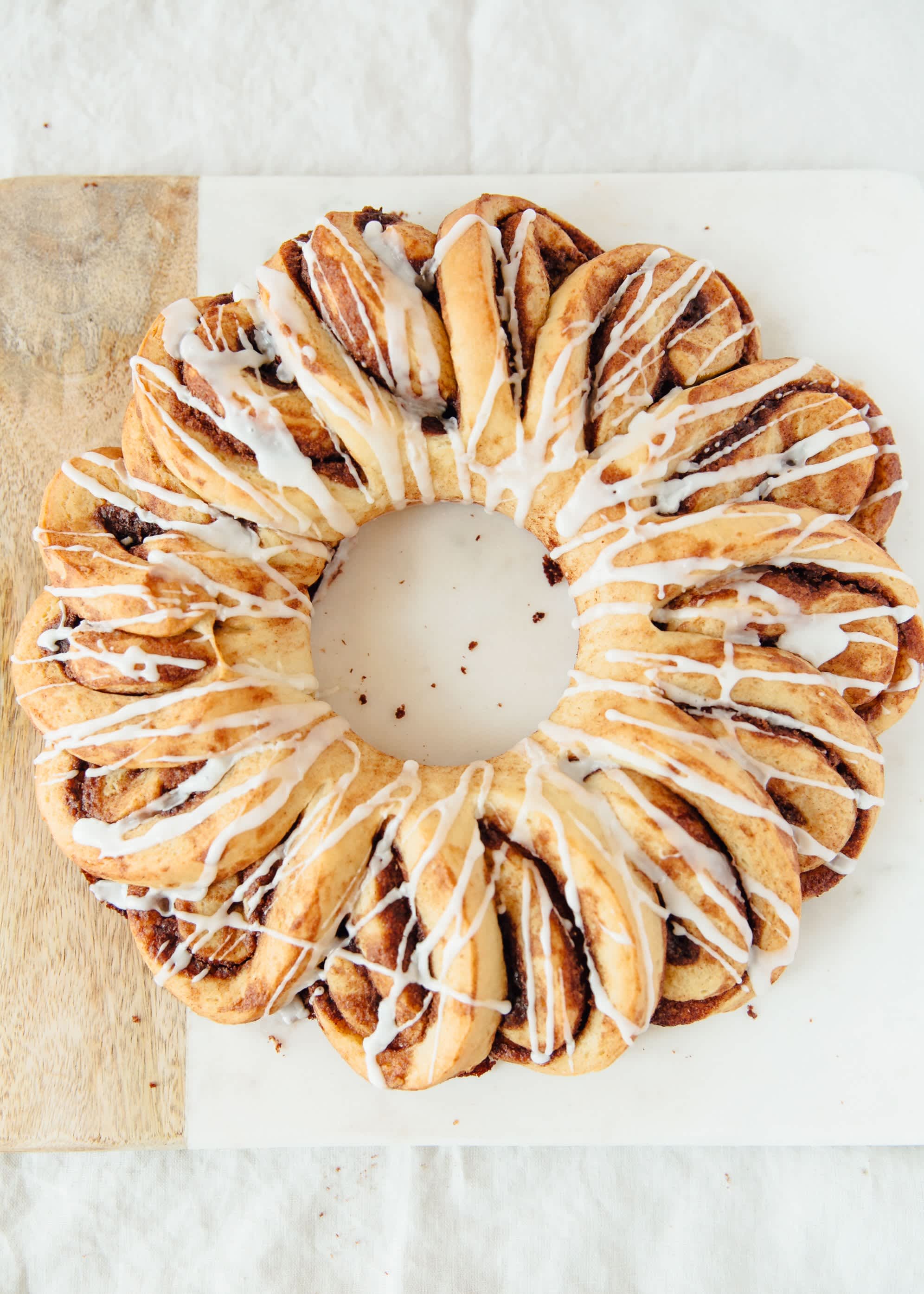 How To Make a Cinnamon Roll Wreath | Kitchn