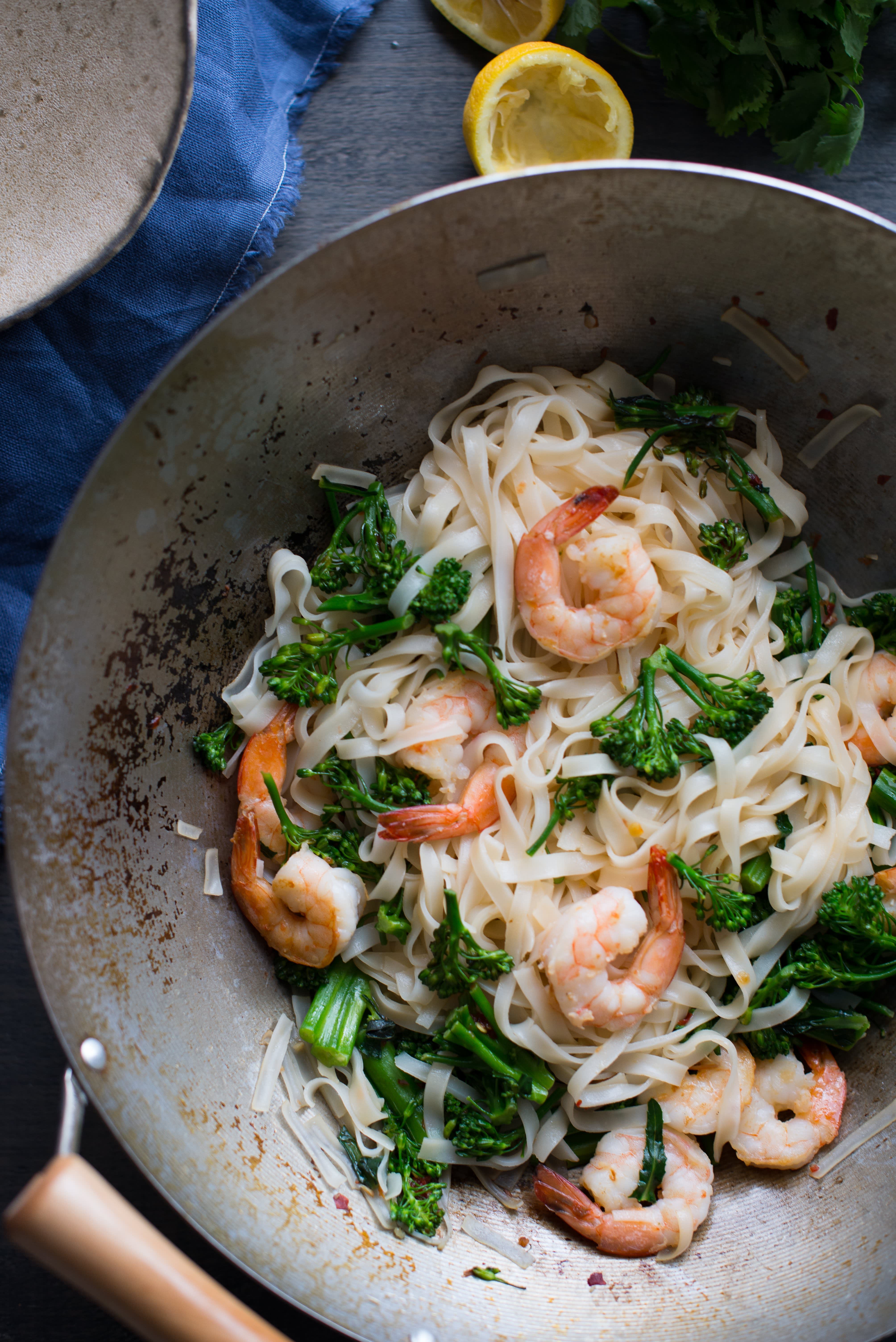 Recipe: Stir-Fried Chile-Lemon Shrimp and Rice Noodles | Kitchn