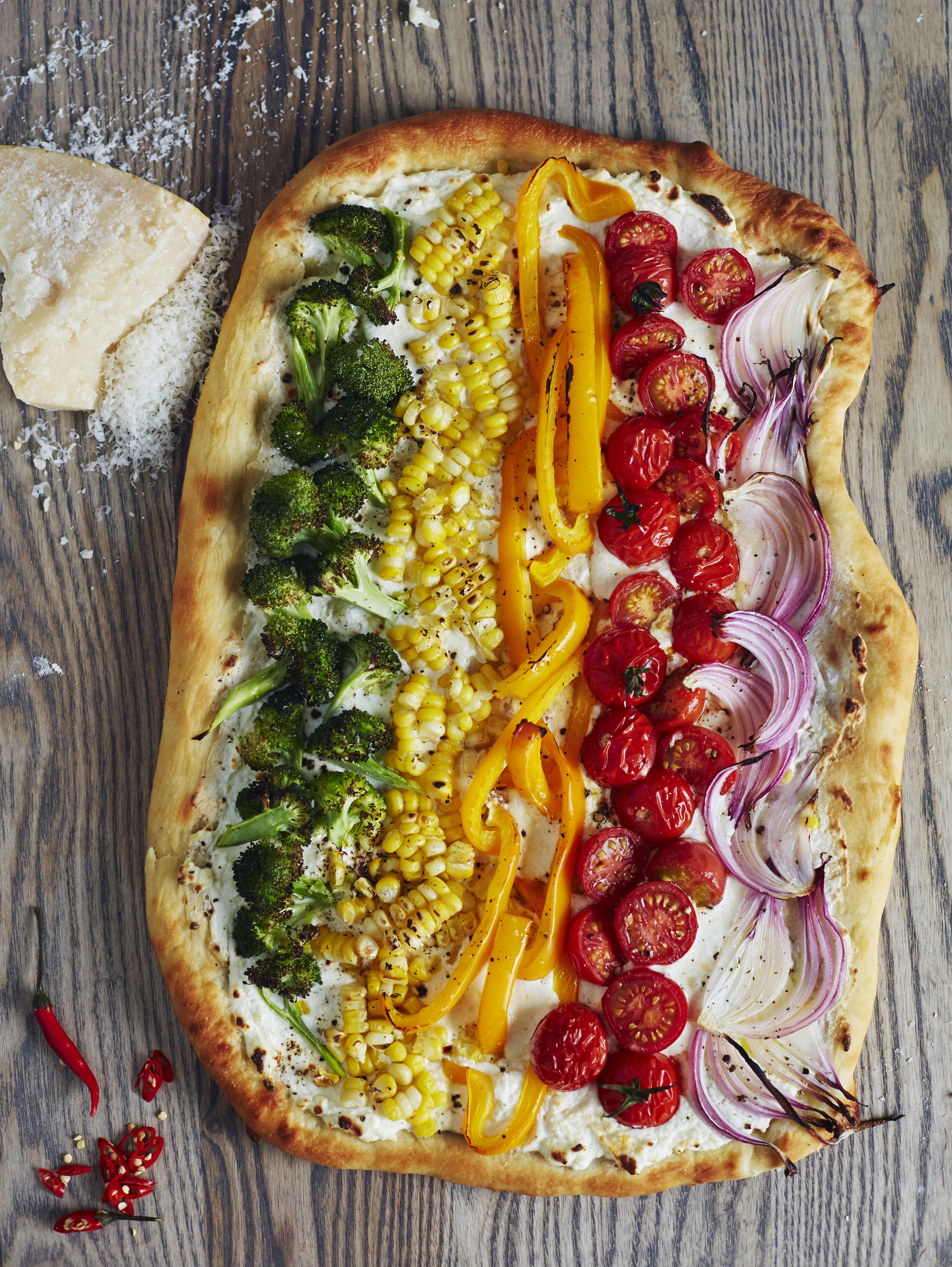 Recipe: Rainbow Pizza | Kitchn