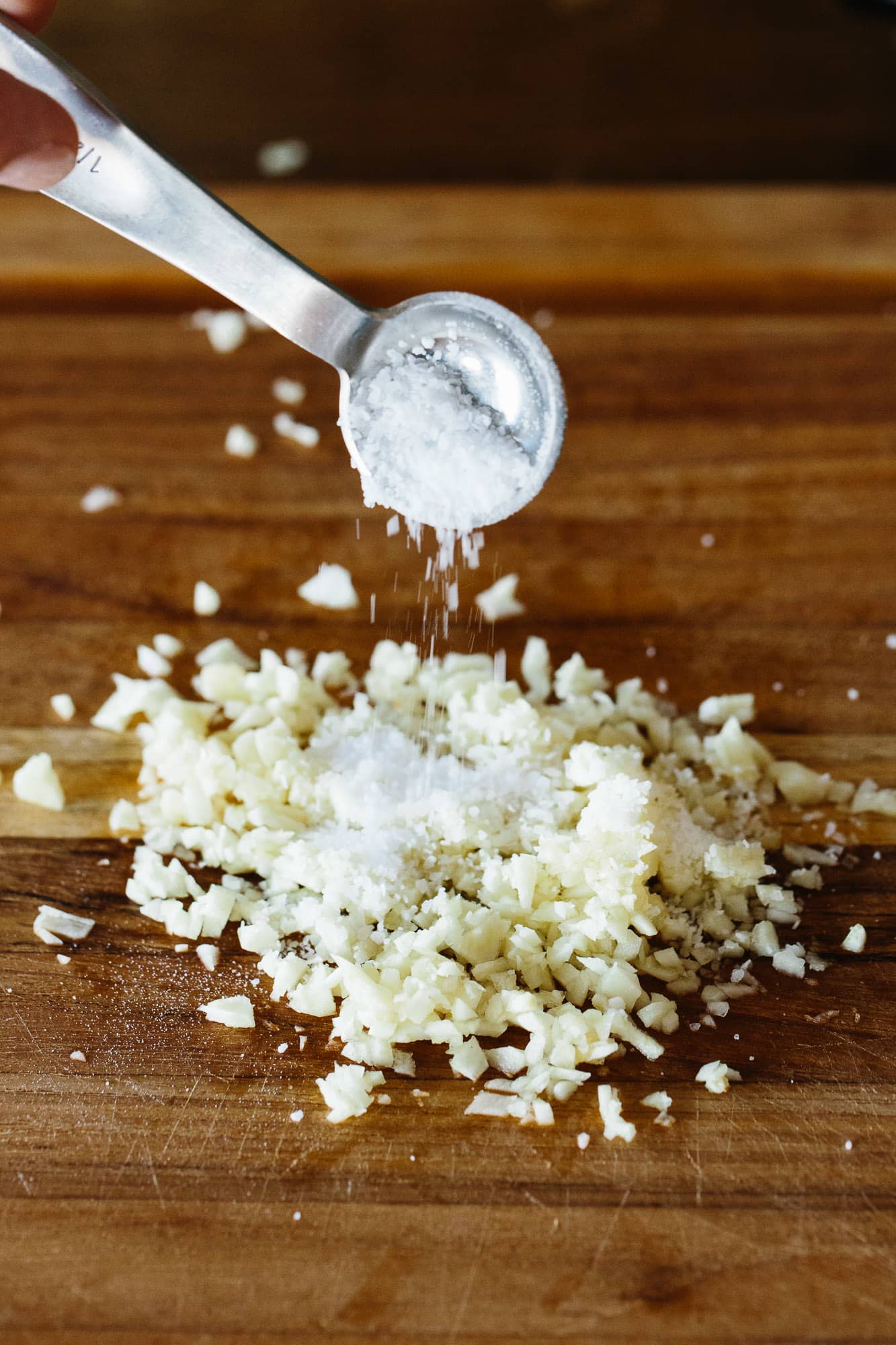 How To Make Garlic Paste with Just Salt and a Knife | Kitchn