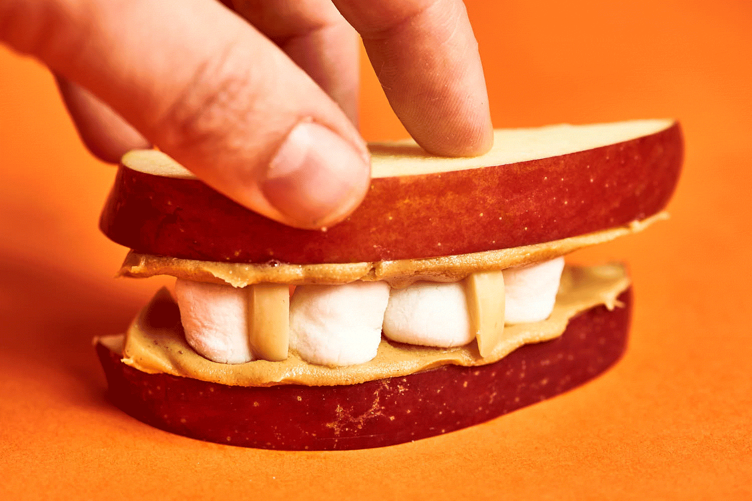Recipe: Dracula Teeth Apple Halloween Snack | Kitchn
