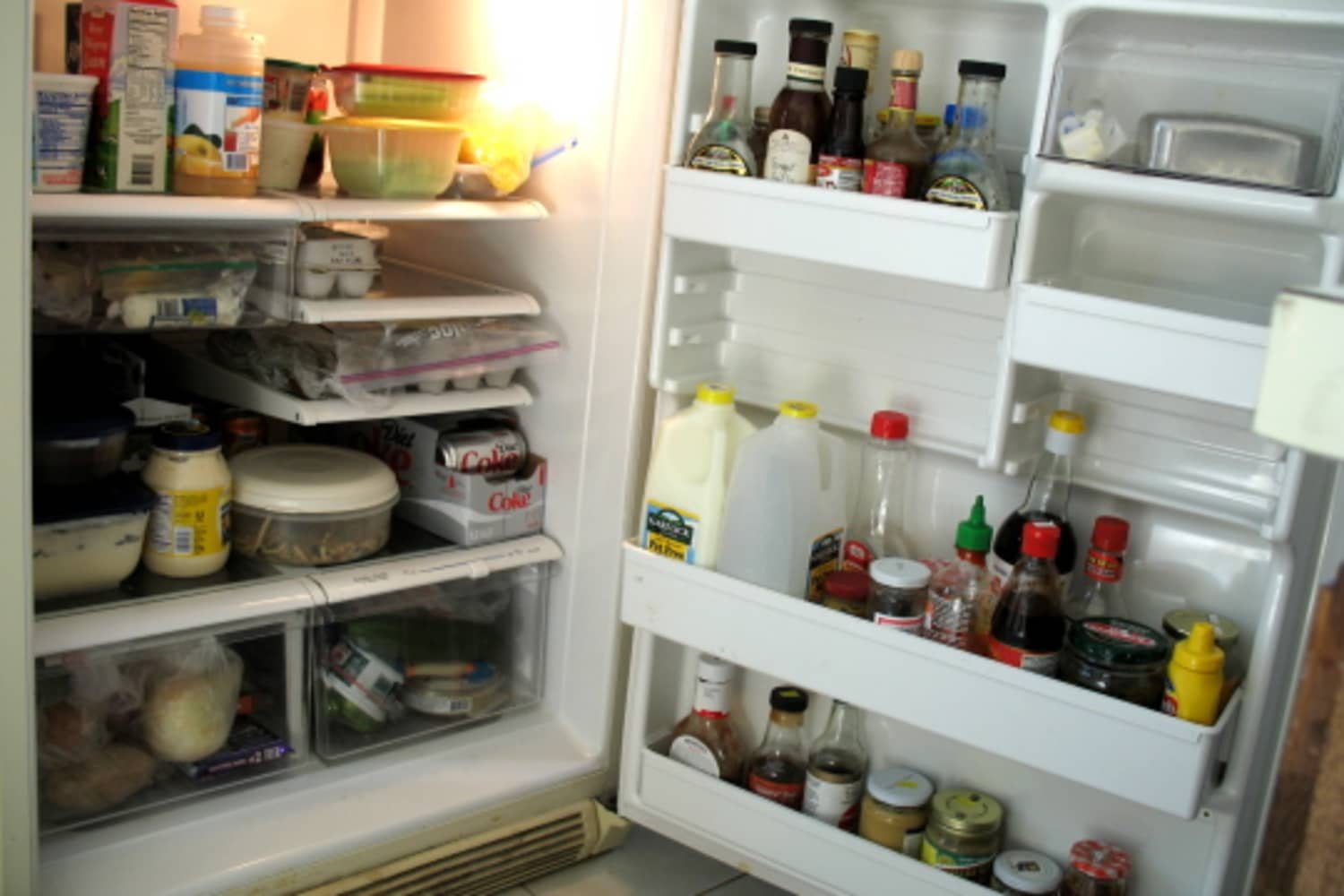 open fridge door